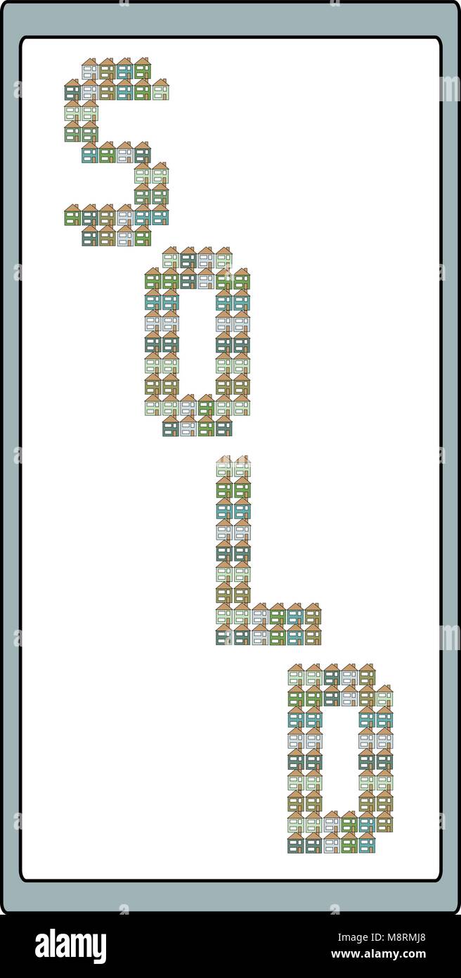 Sold family home Stock Vector Images - Alamy