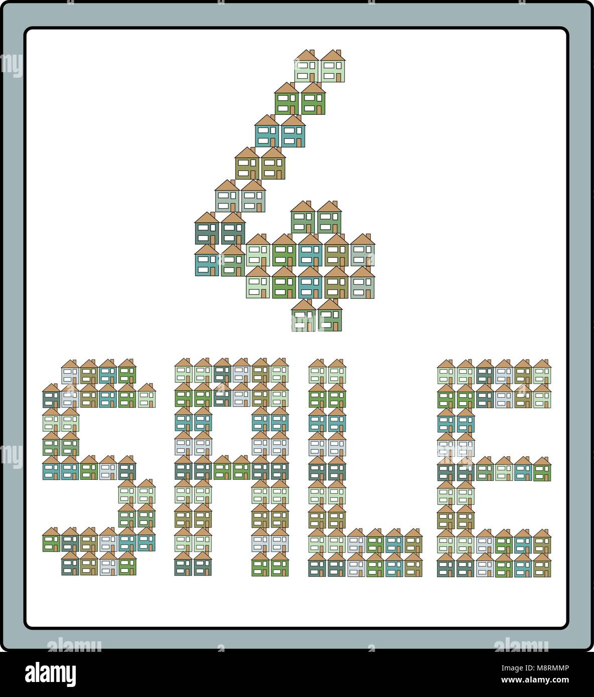 Property sale sign estate Stock Vector Images - Alamy