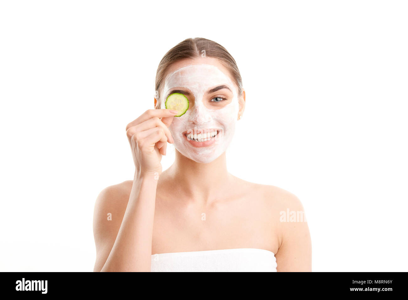 Apply face mask Cut Out Stock Images & Pictures - Alamy