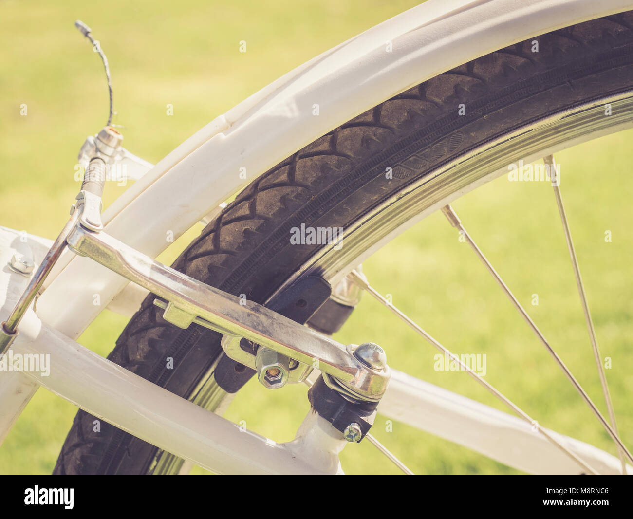 Rear bicycle brake Stock Photo - Alamy
