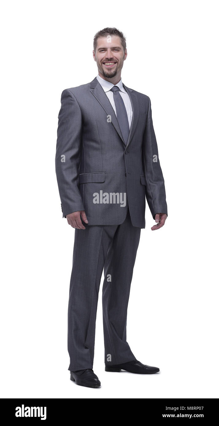 in full growth.portrait of confident businessman Stock Photo - Alamy