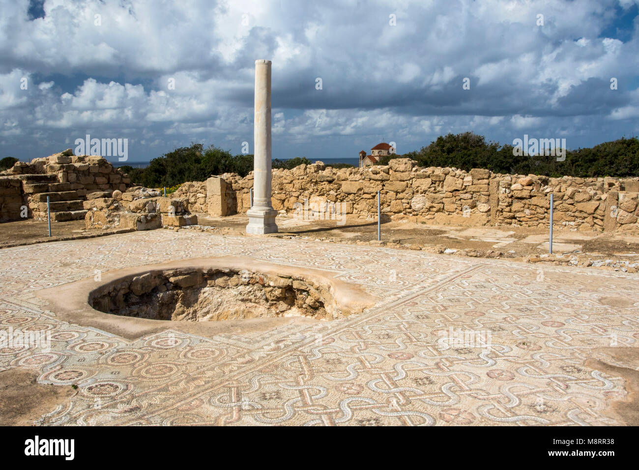 Single column in the Agios Georgious, archeological area, Pegeia ...