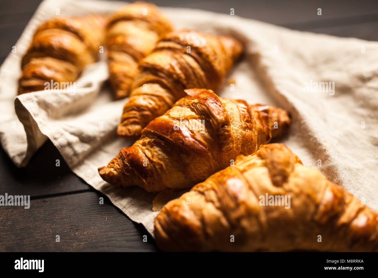 Tasty hot croissants breakfast hi-res stock photography and images - Alamy