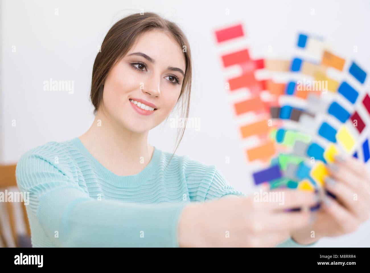 Portrait of Smiling Interior Designer Stock Photo - Alamy