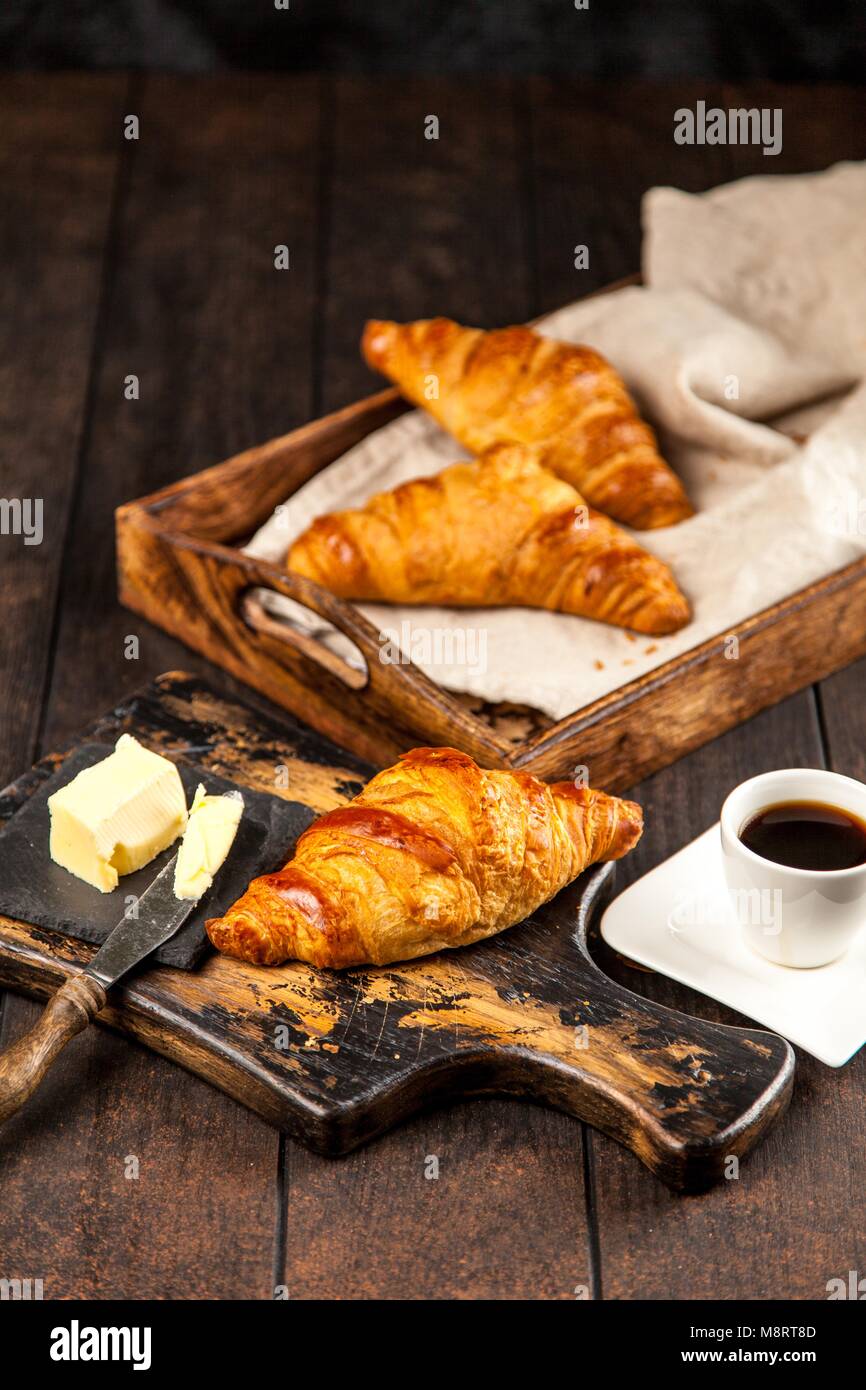 Fresh butter croissants Stock Photo - Alamy