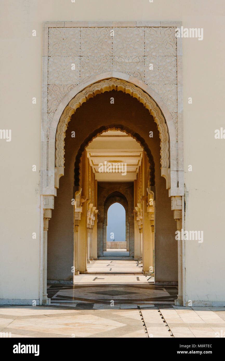 Archway at Hassan II Mosque Stock Photo - Alamy