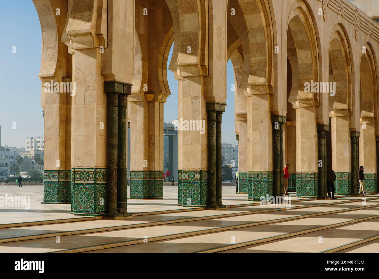 Columns at Hassan II Mosque Stock Photo - Alamy