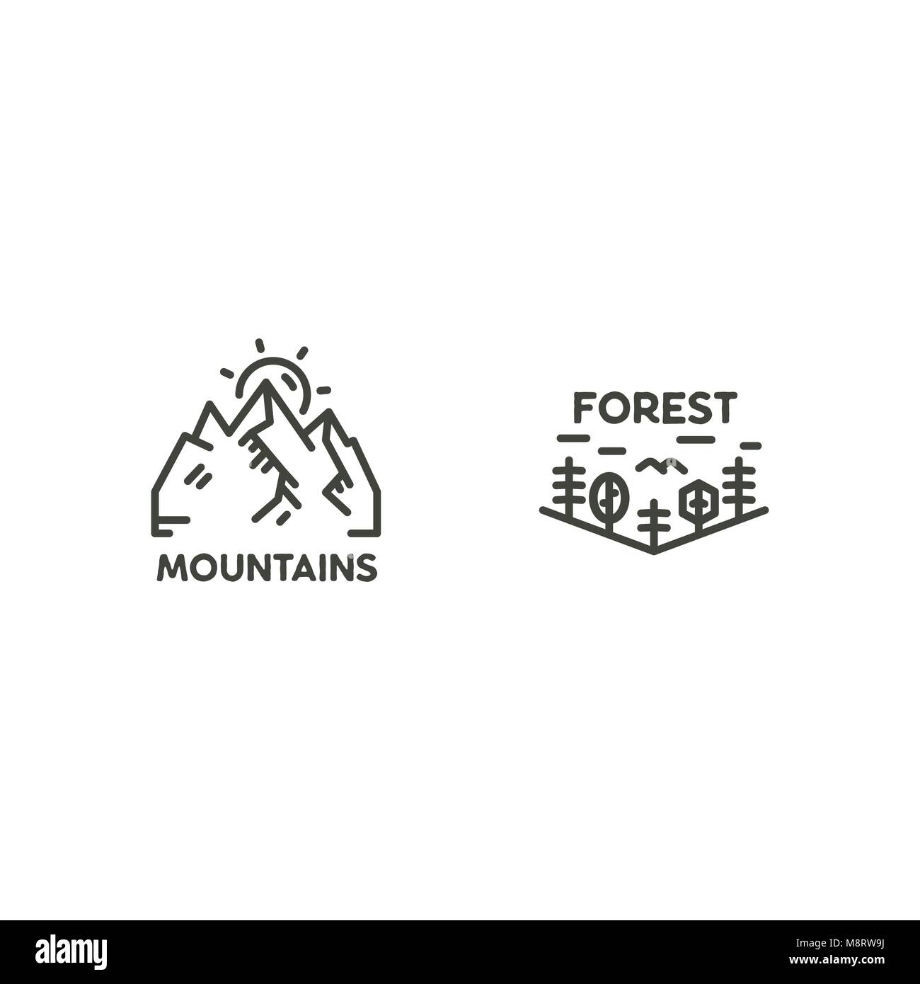 Climbing icon linear logo Cut Out Stock Images & Pictures - Alamy