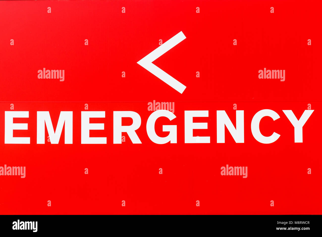 Red Emergency Entrance Sign for a Local Hospital I Stock Photo - Alamy