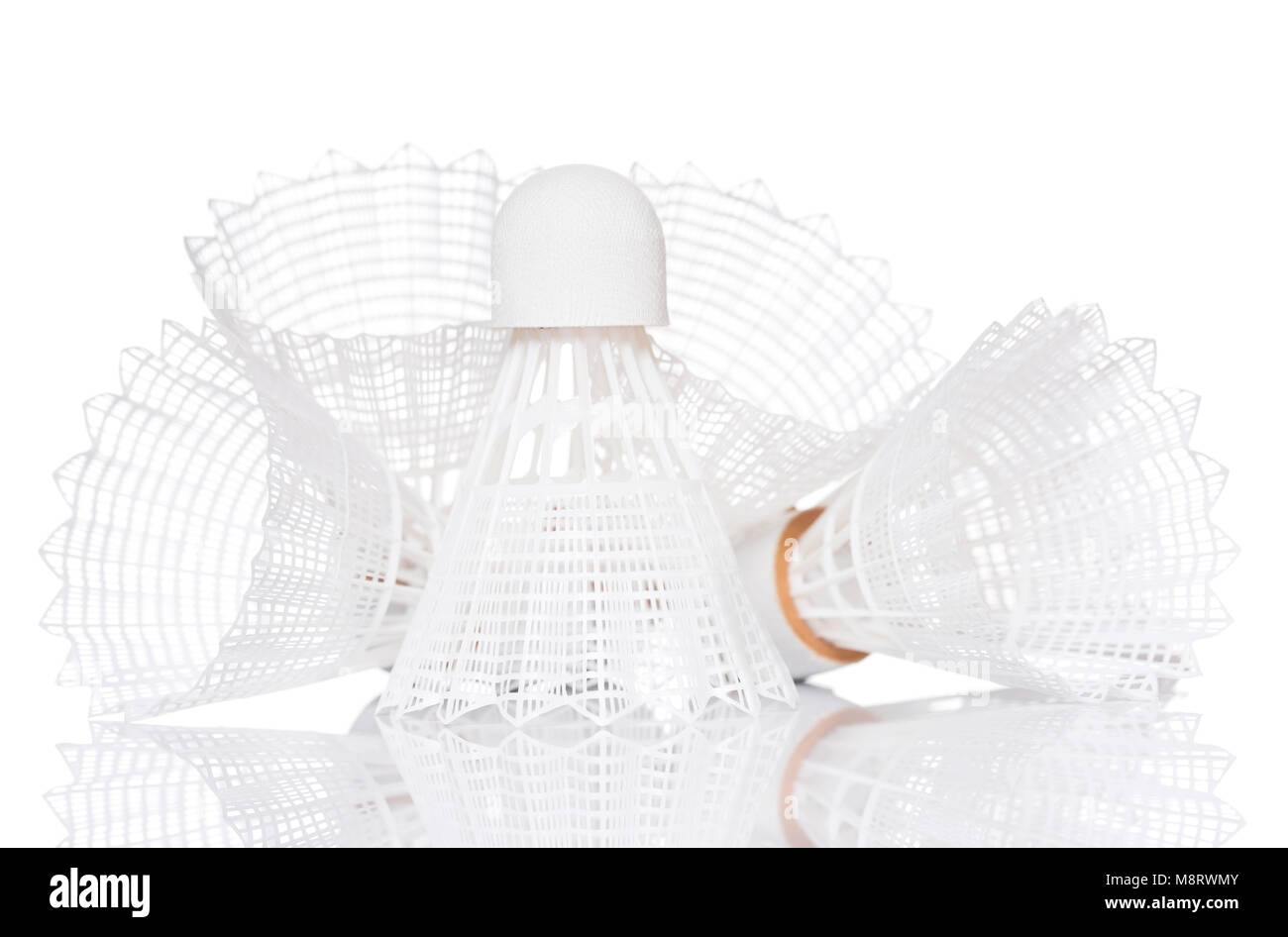 White shuttlecock for badminton isolated on white background Stock ...
