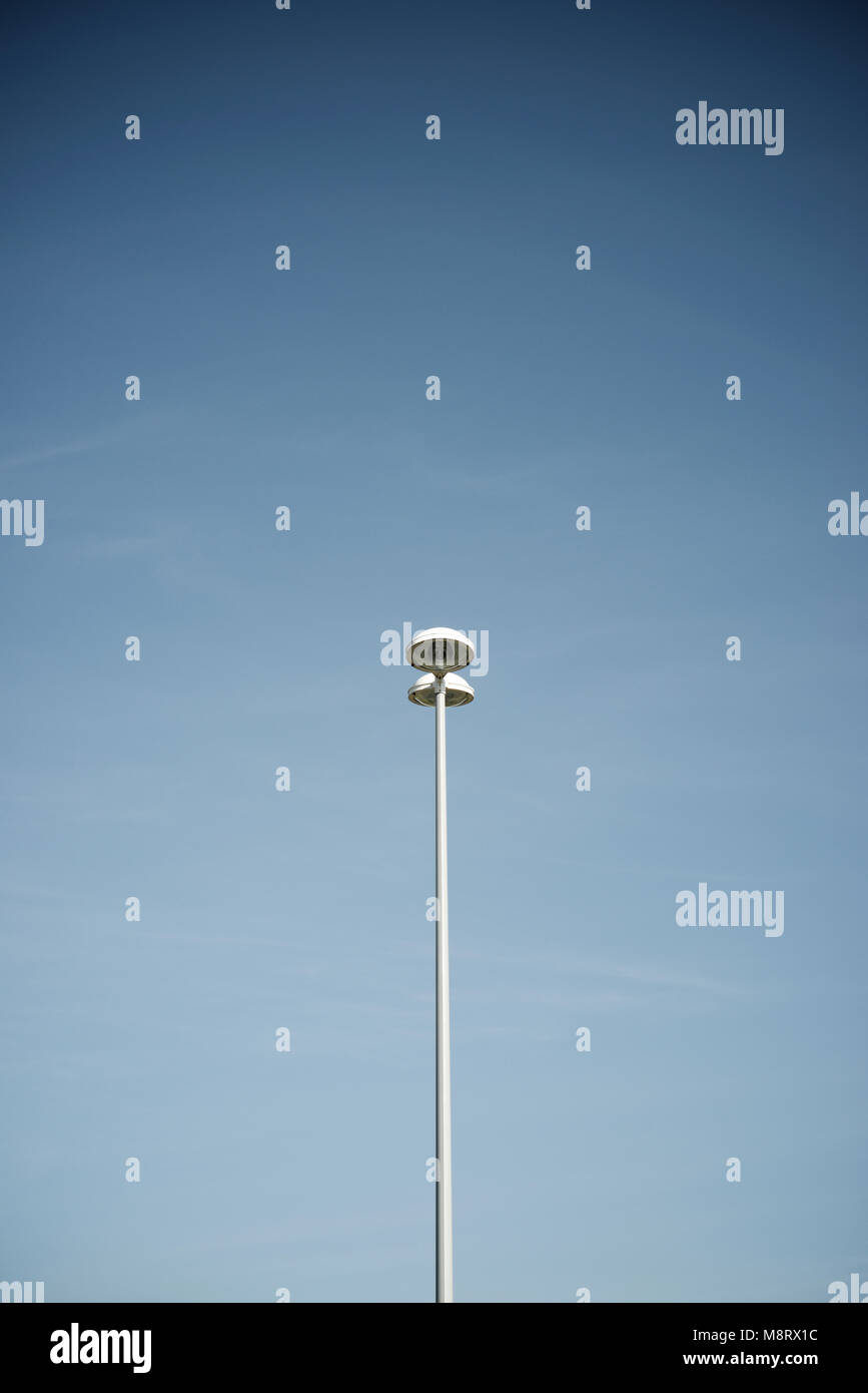 Low angle view of street lights against sky Stock Photo - Alamy