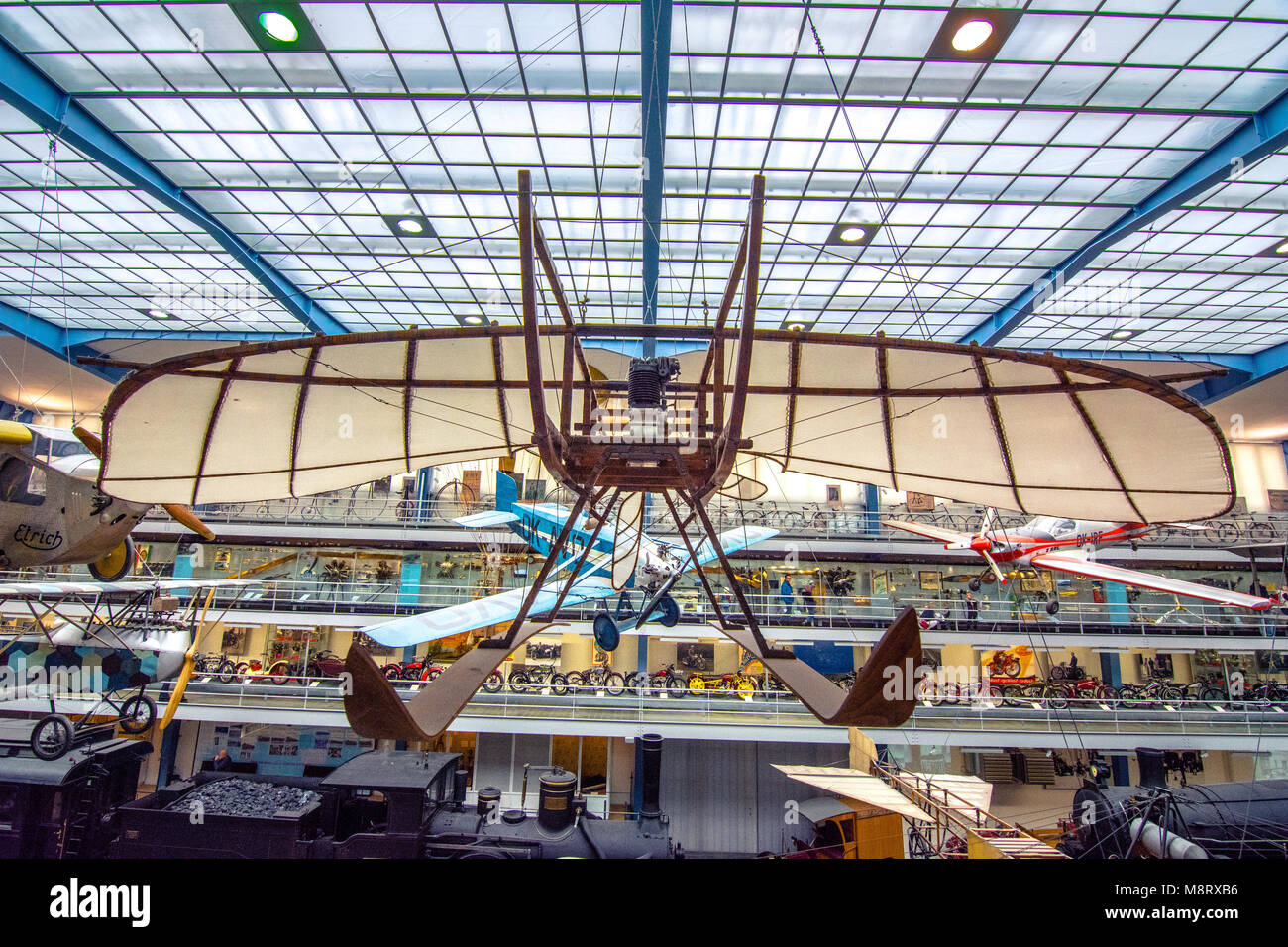 Interior of National Technical Museum in Prague. For over a hundred ...