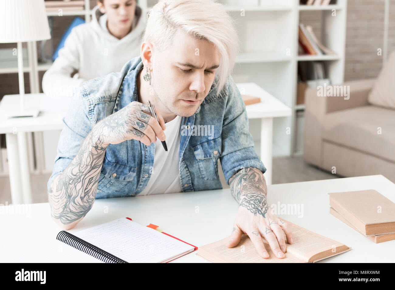 Older adult student book hi-res stock photography and images - Alamy