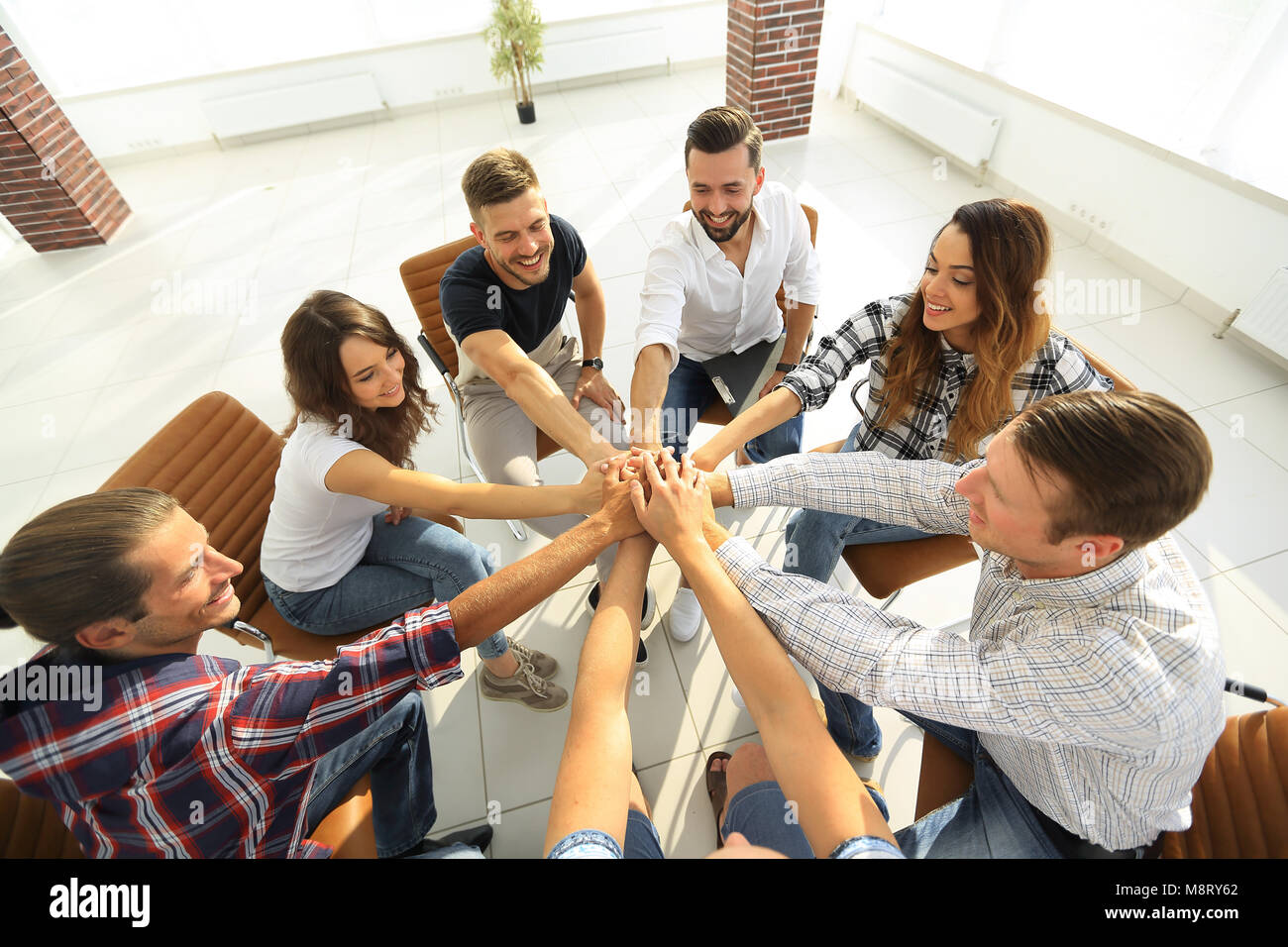 successful business team.the concept of unity Stock Photo - Alamy