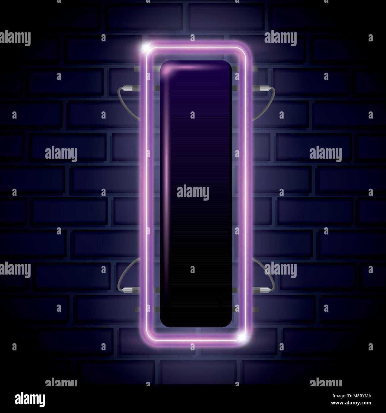 iluminated neon label icon vector illustration design Stock Vector ...