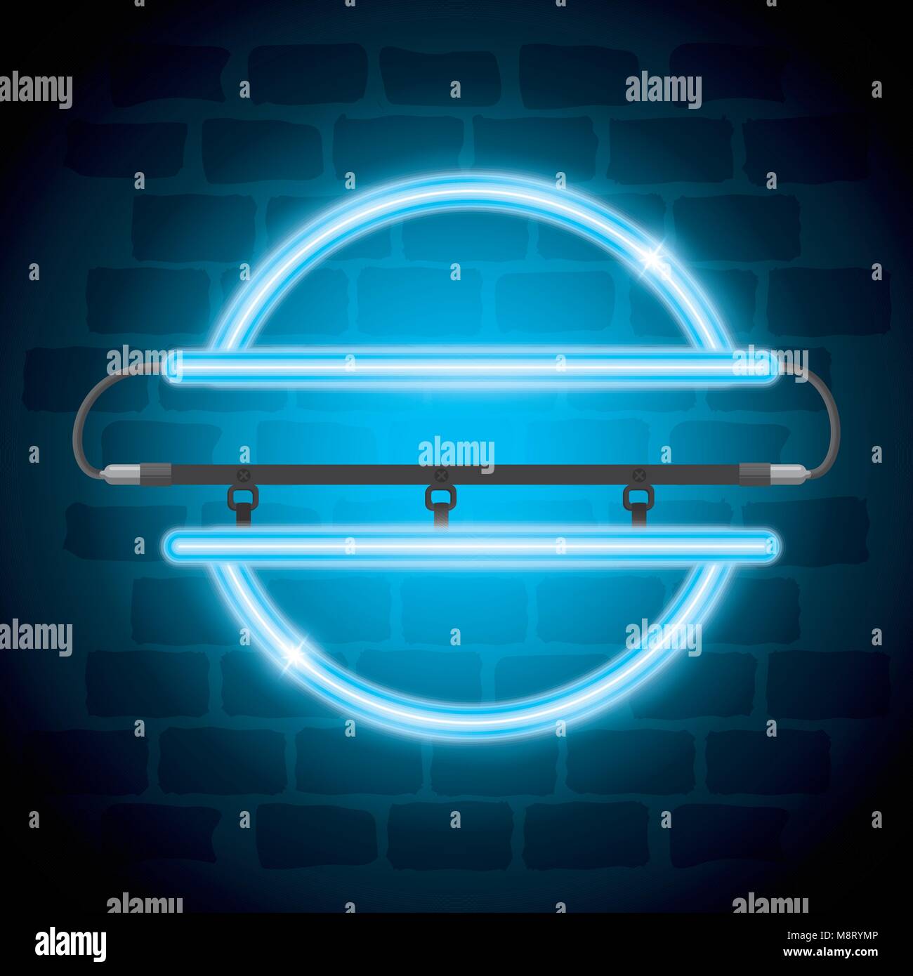 iluminated neon label icon vector illustration design Stock Vector ...