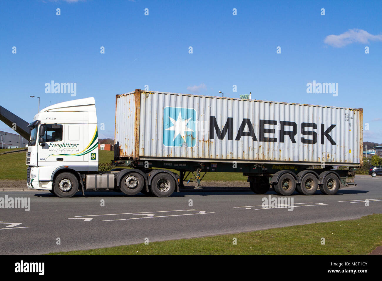 Maersk container freight transport & logistics in Liverpool, Merseyside ...