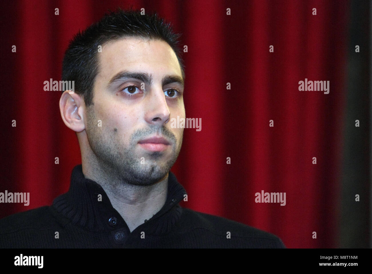 Belgrade, Serbia - December 16, 2008: Milorad Cavic, Serbian swimmer ...
