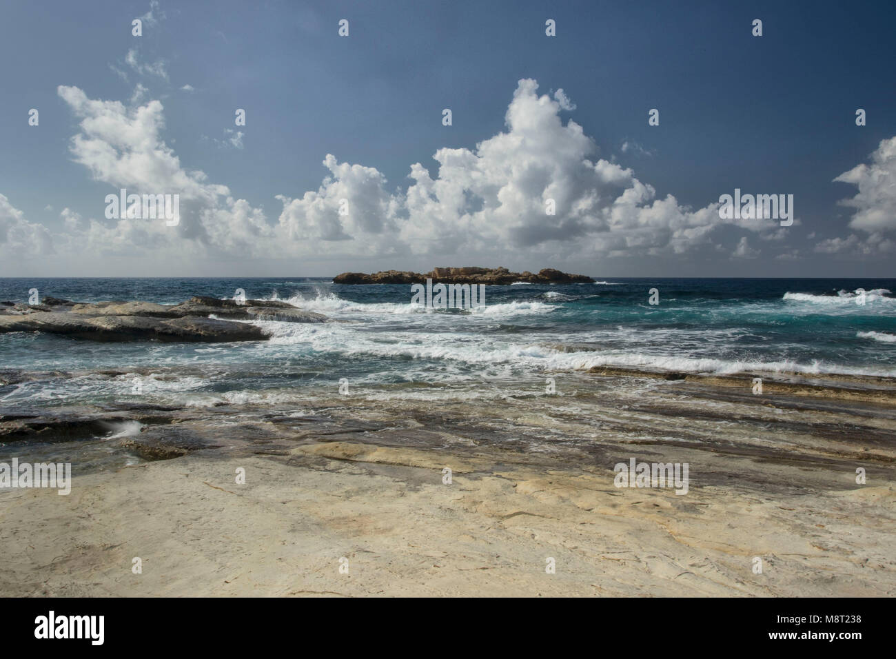 Maniki beach seascapes, Paphos district, Cyprus Stock Photo - Alamy