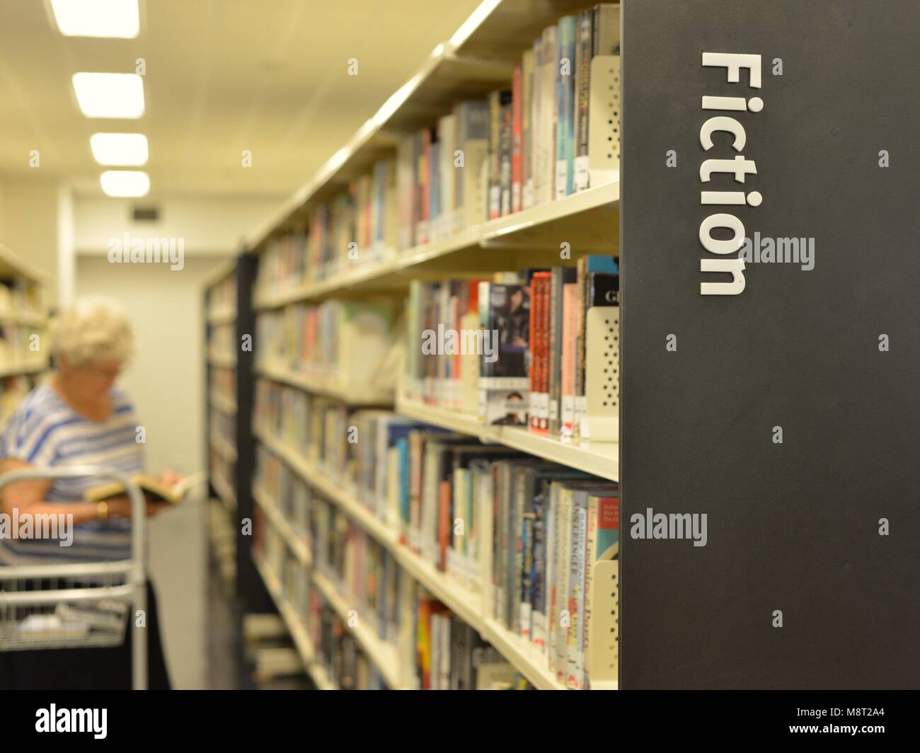Fiction sign at a library hi-res stock photography and images - Alamy
