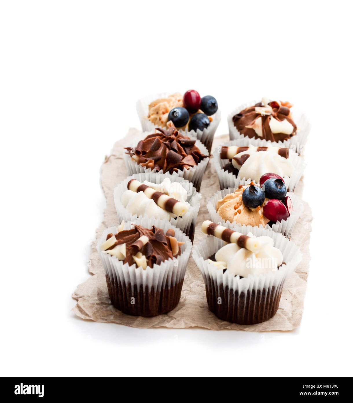 Christmas decorated chocolate cupcake Cut Out Stock Images & Pictures ...