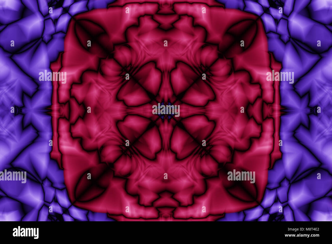 Abstract pattern in blue and red with elements of symmetry Stock Photo ...