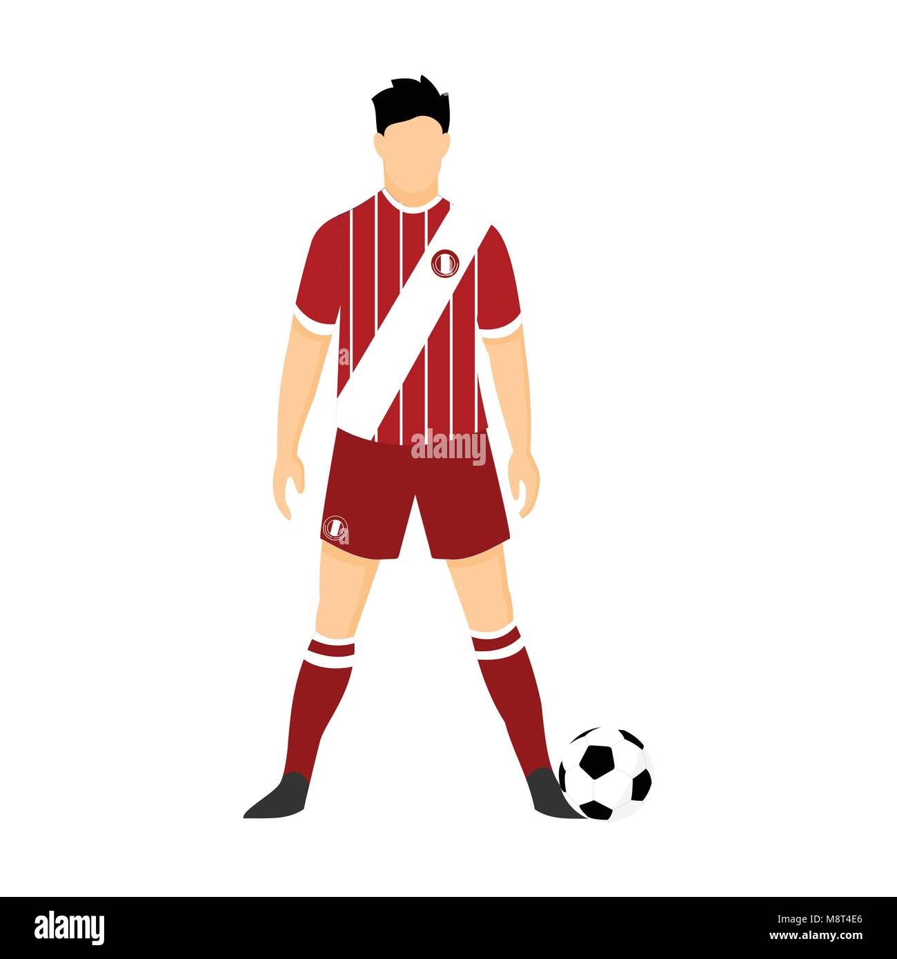 Peru Football Uniform National Team Vector Illustration Graphic Design ...