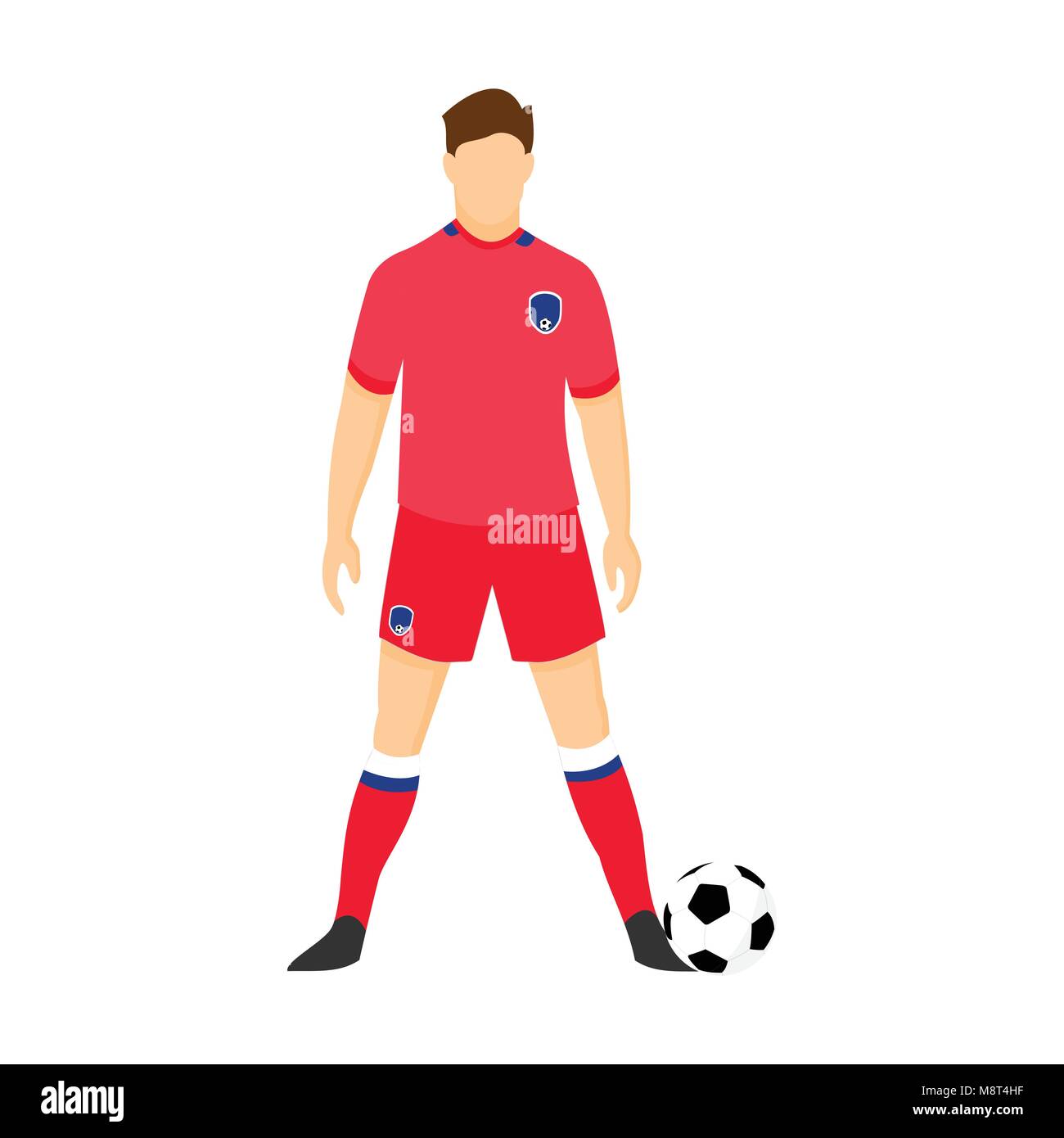 South Korea Football Uniform National Team Vector Illustration Graphic ...