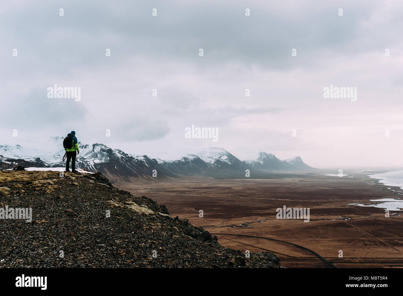 a man alone in the face of emptiness Stock Photo - Alamy