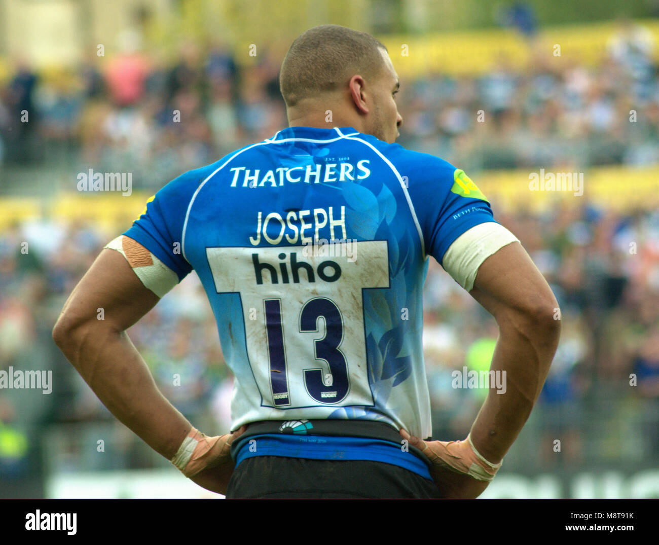Bath Rugby clash with Leicester Tigers at the Recreation Ground, Bath ...