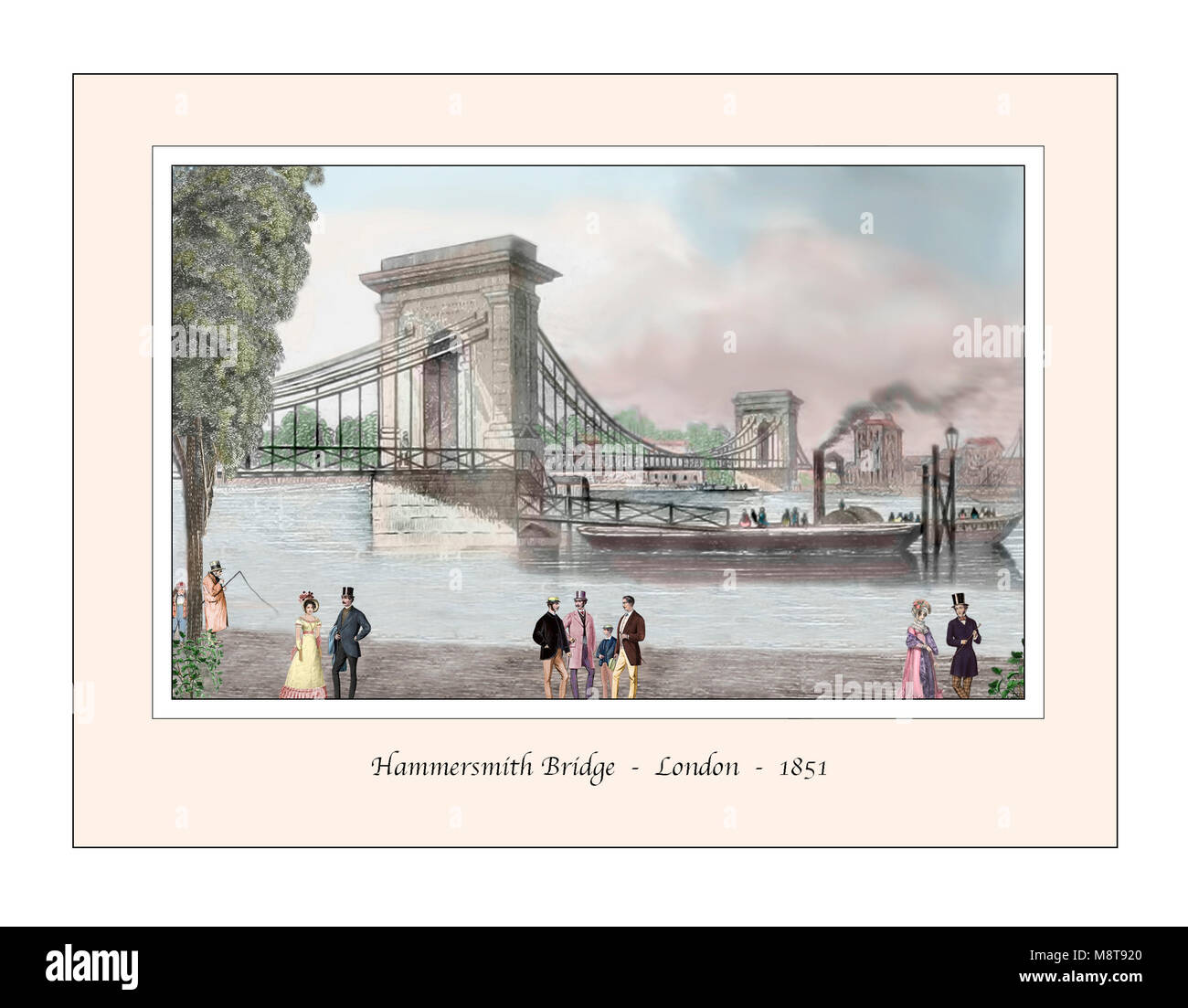 Hammersmith Bridge London Original Design based on a 19th century ...