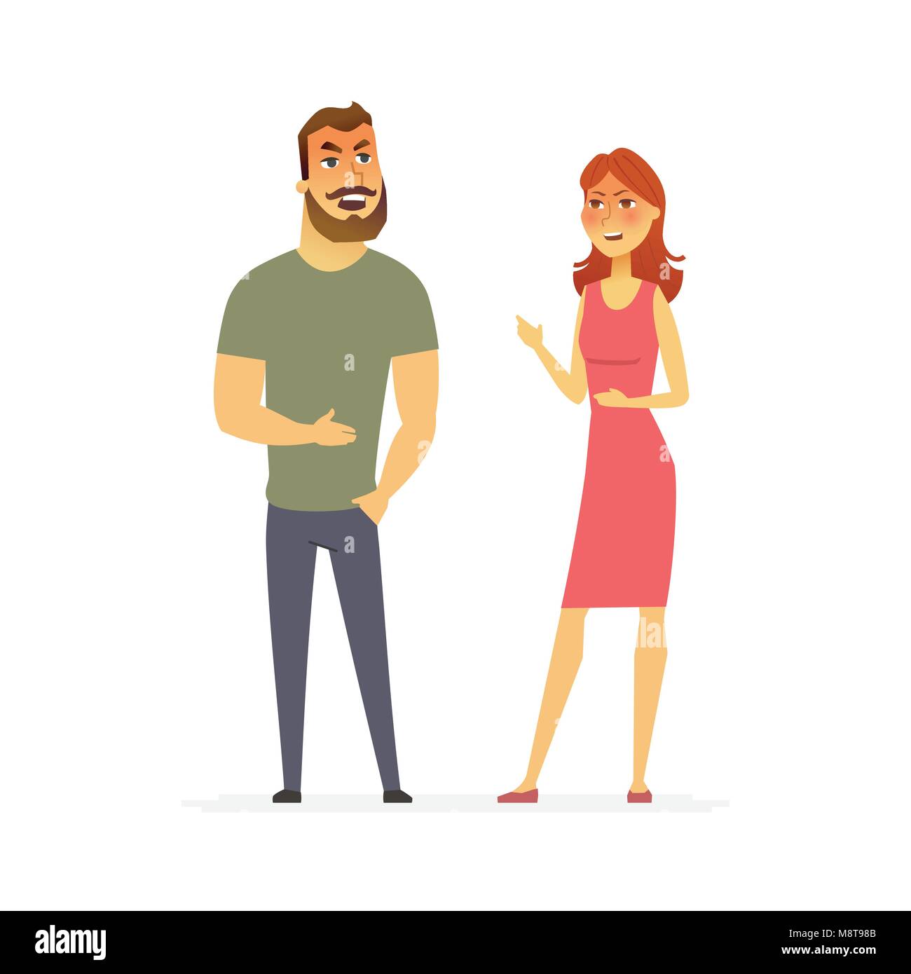 Family argument - cartoon people character isolated illustration on ...