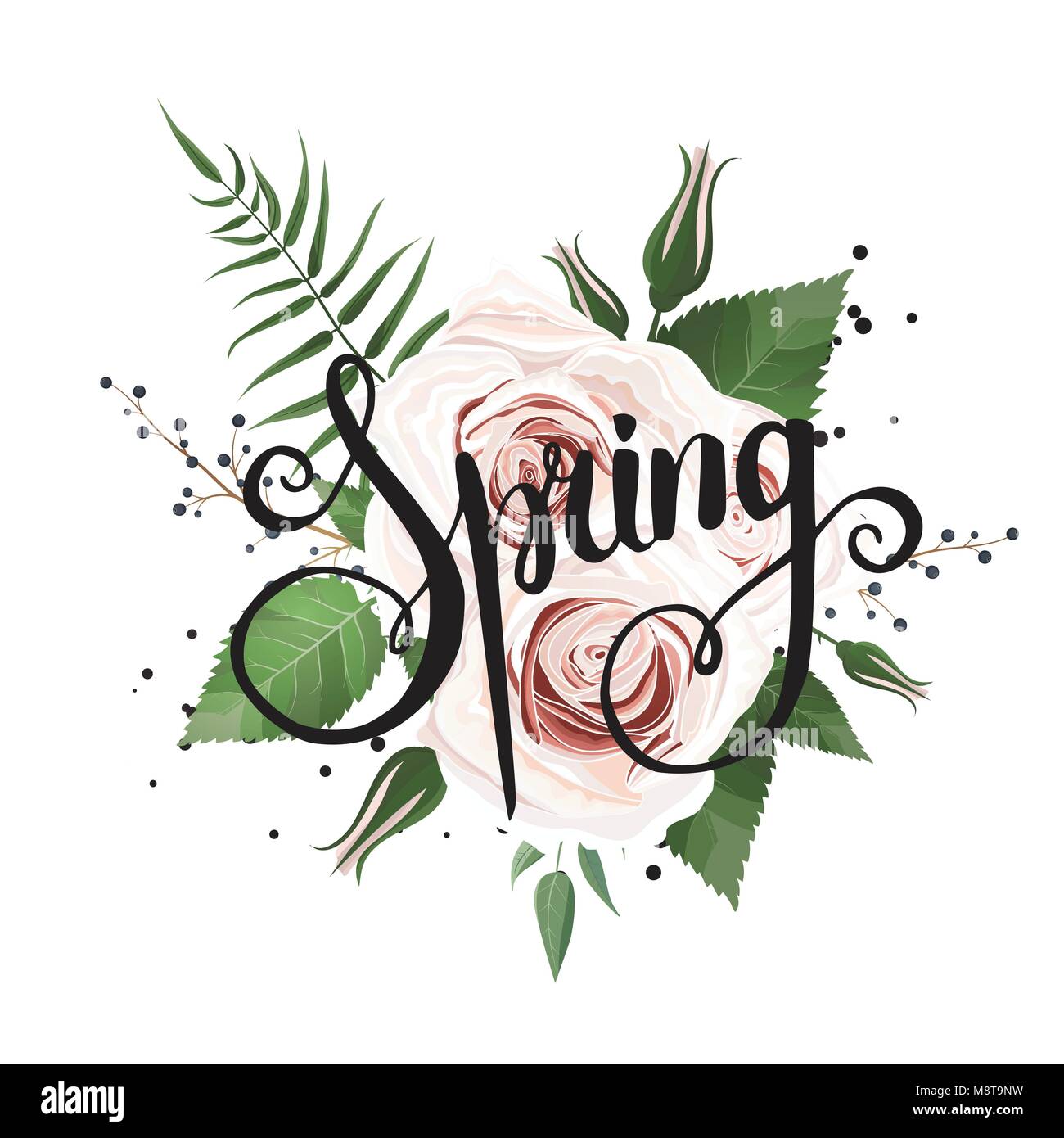 Vintage romantic valentine card Cut Out Stock Images & Pictures - Alamy