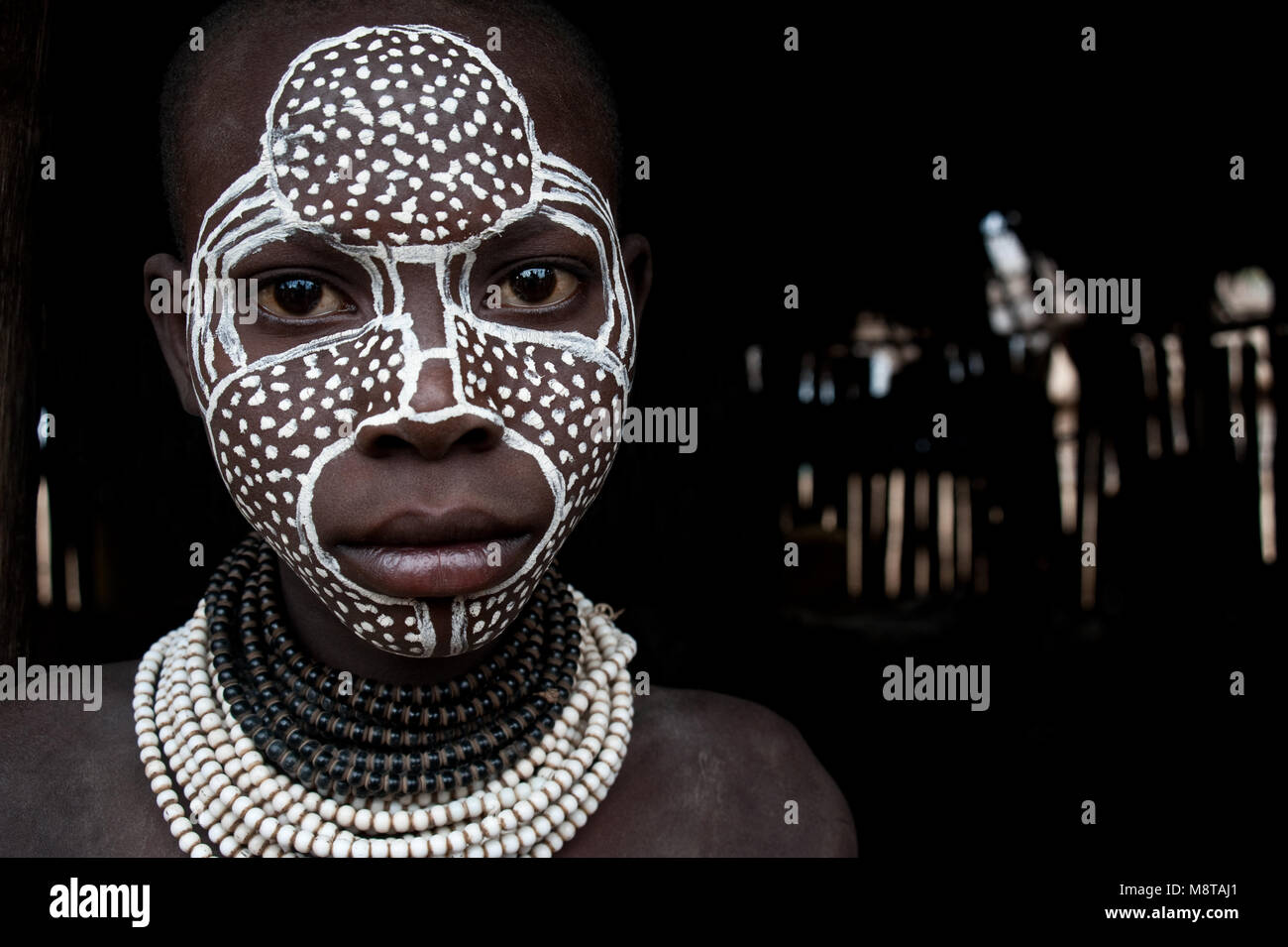 Karo People Body Painting Stock Photos & Karo People Body Painting ...