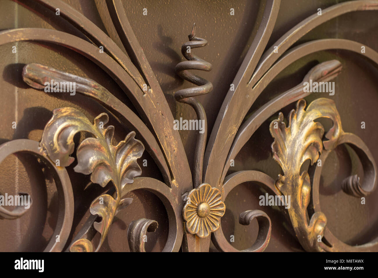 View individual wrought-iron gate elements Stock Photo - Alamy