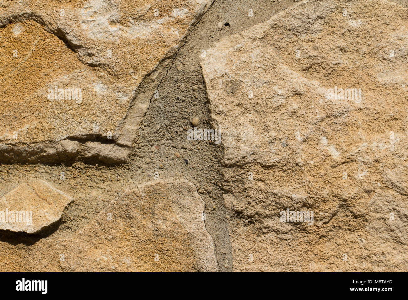 Horizontal stone wall of a nature rock - close up Stock Photo - Alamy