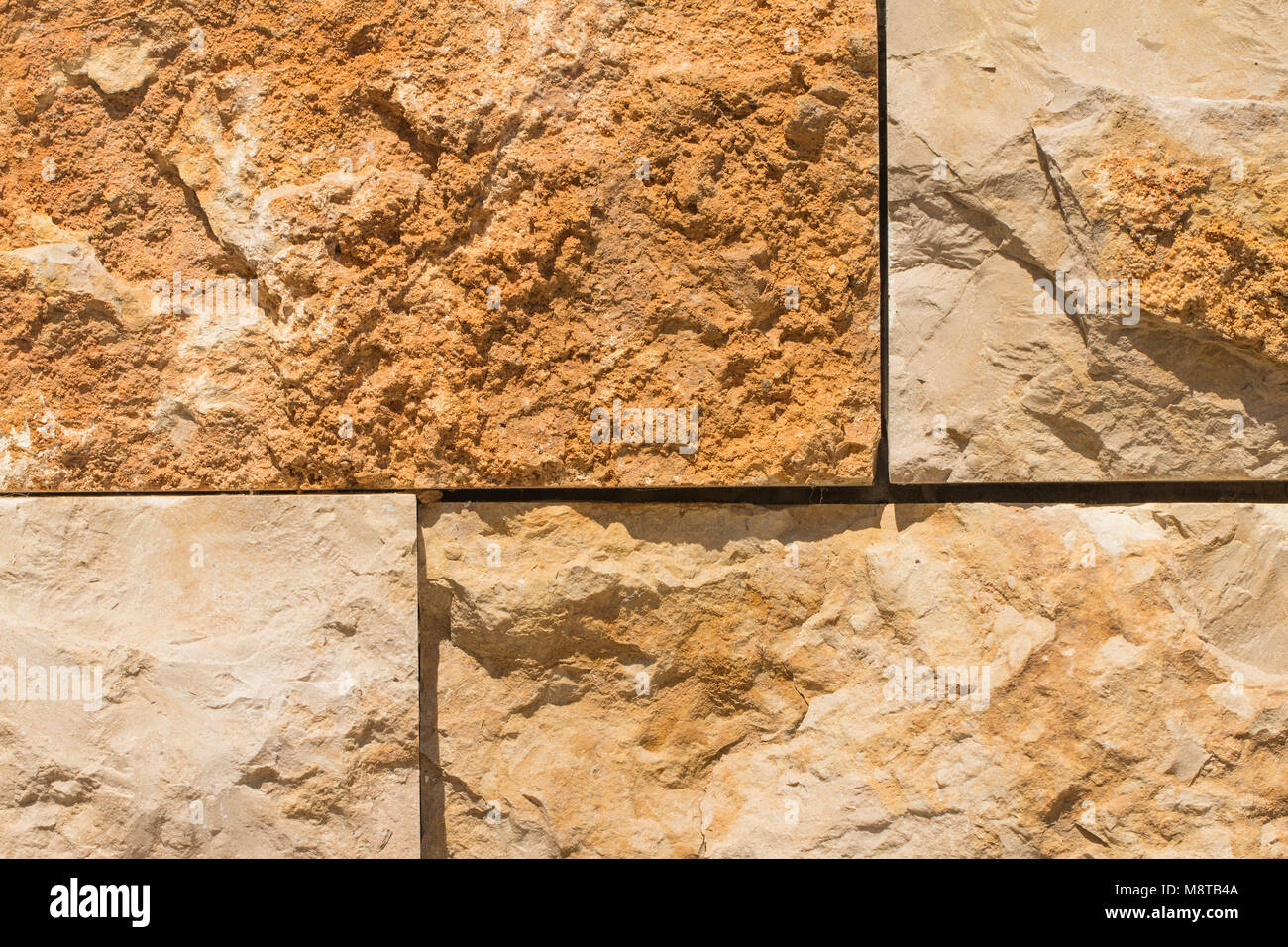 Horizontal stone wall of a nature rock - close up Stock Photo - Alamy