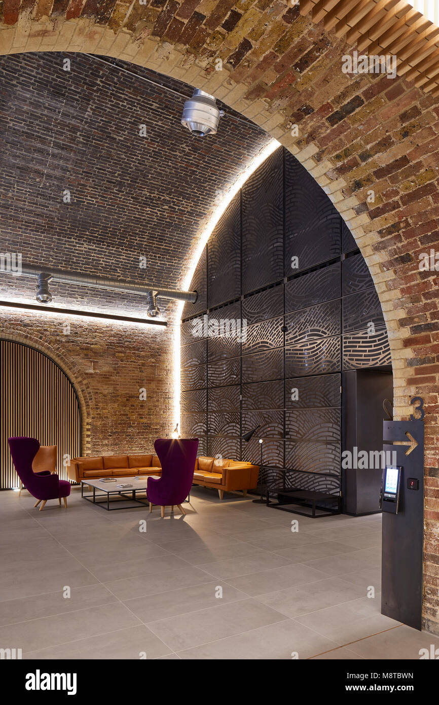 Reception area. The River Building, London, United Kingdom. Architect ...