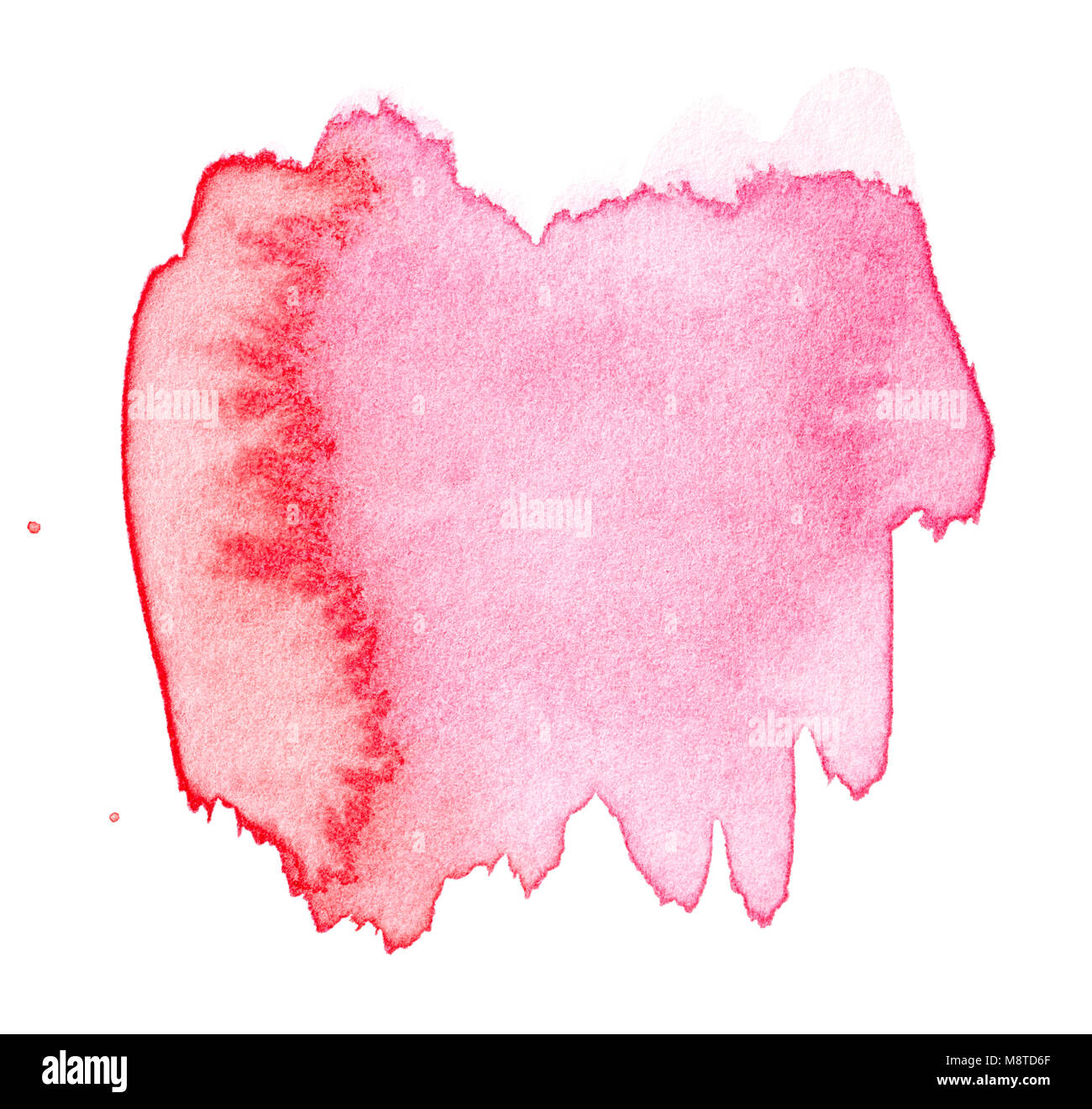 Abstract red watercolor splash isolated on white background Stock Photo ...