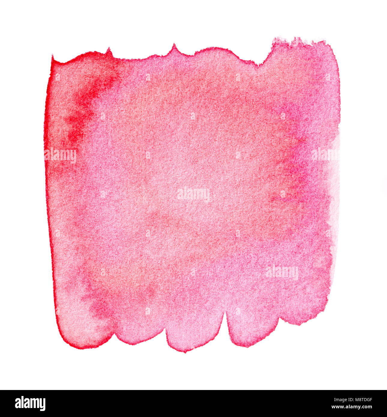 Abstract red watercolor splash isolated on white background Stock Photo ...