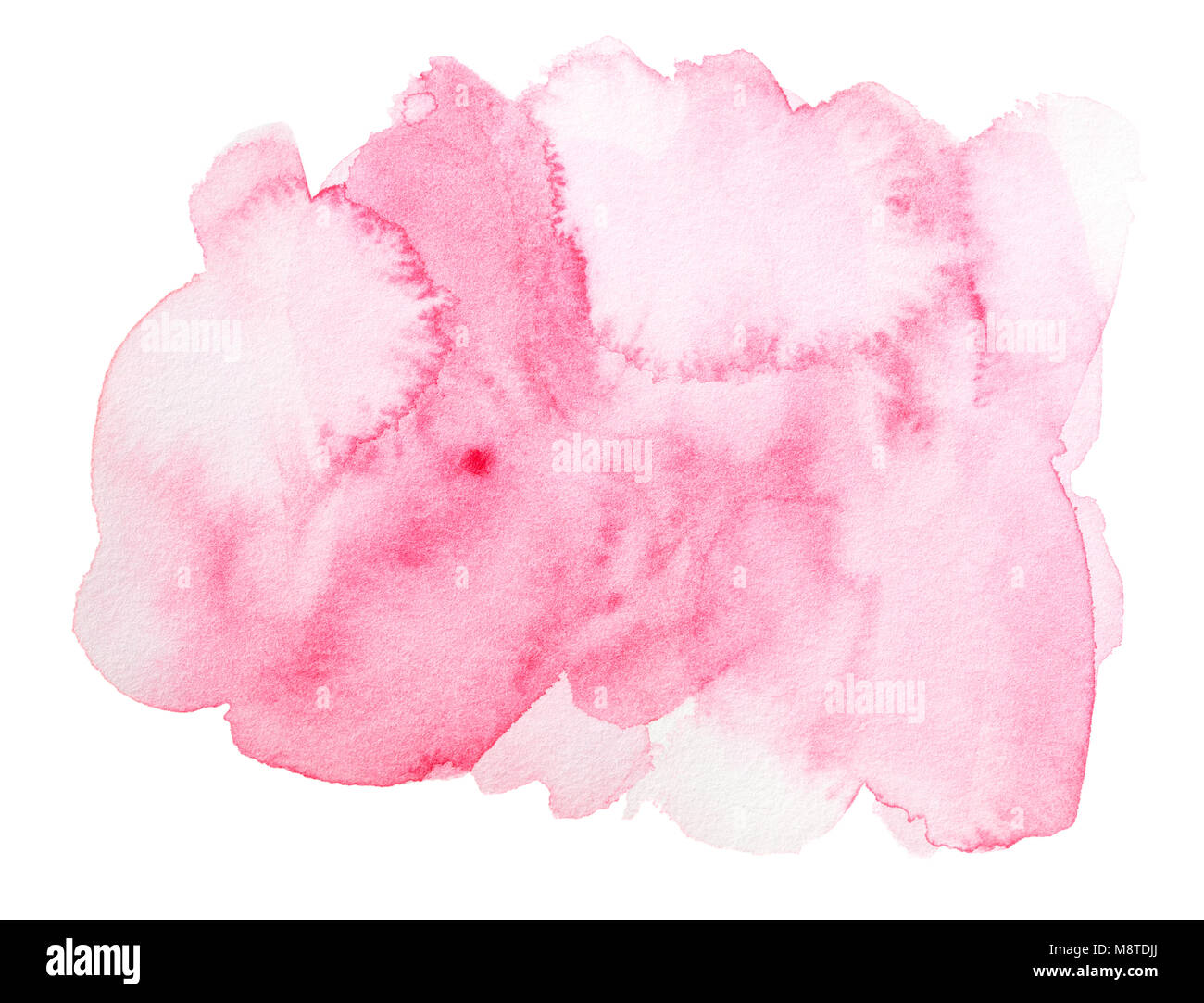 Abstract red watercolor splash isolated on white background Stock Photo ...
