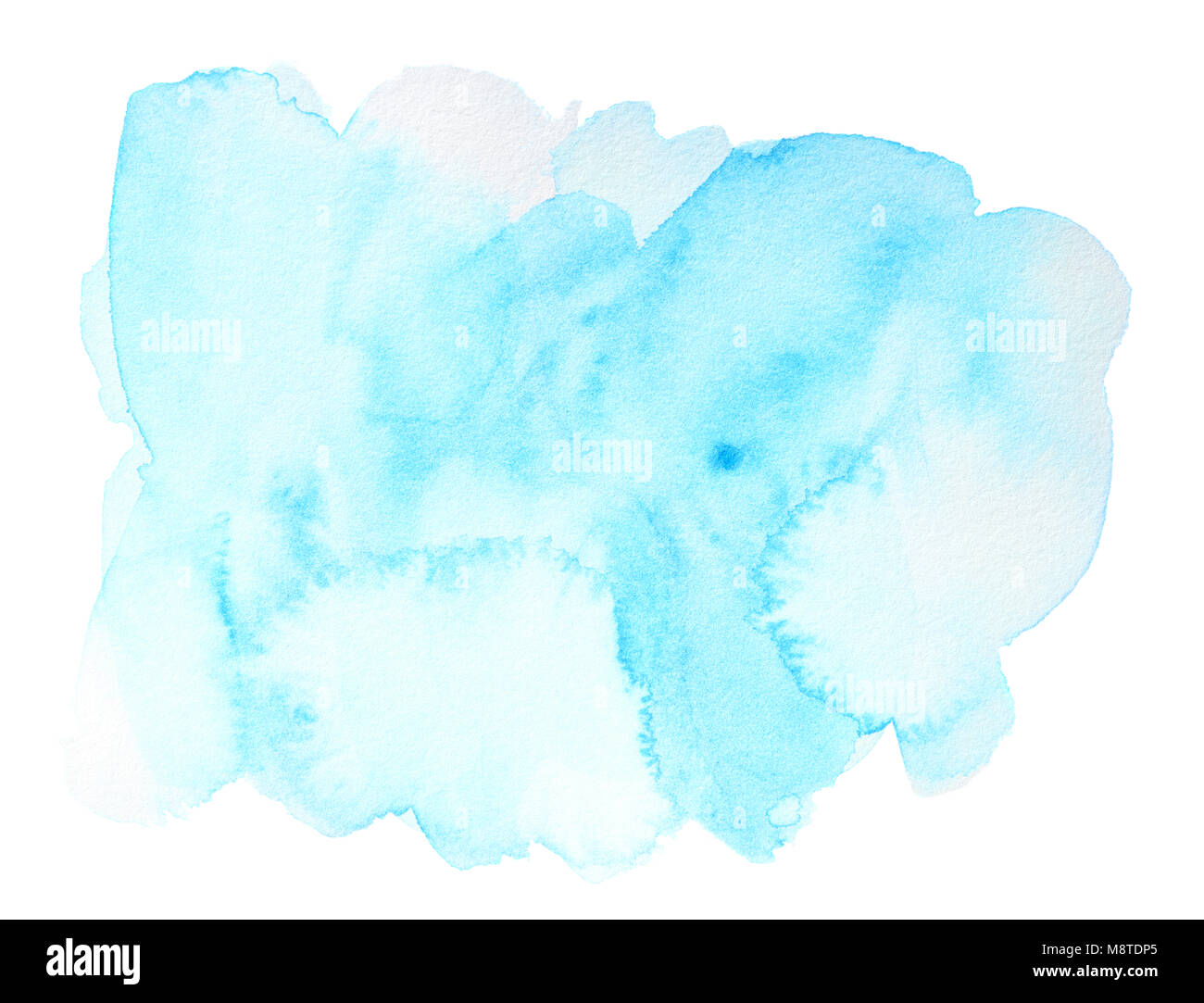 Abstract blue watercolor splash isolated on white background Stock ...