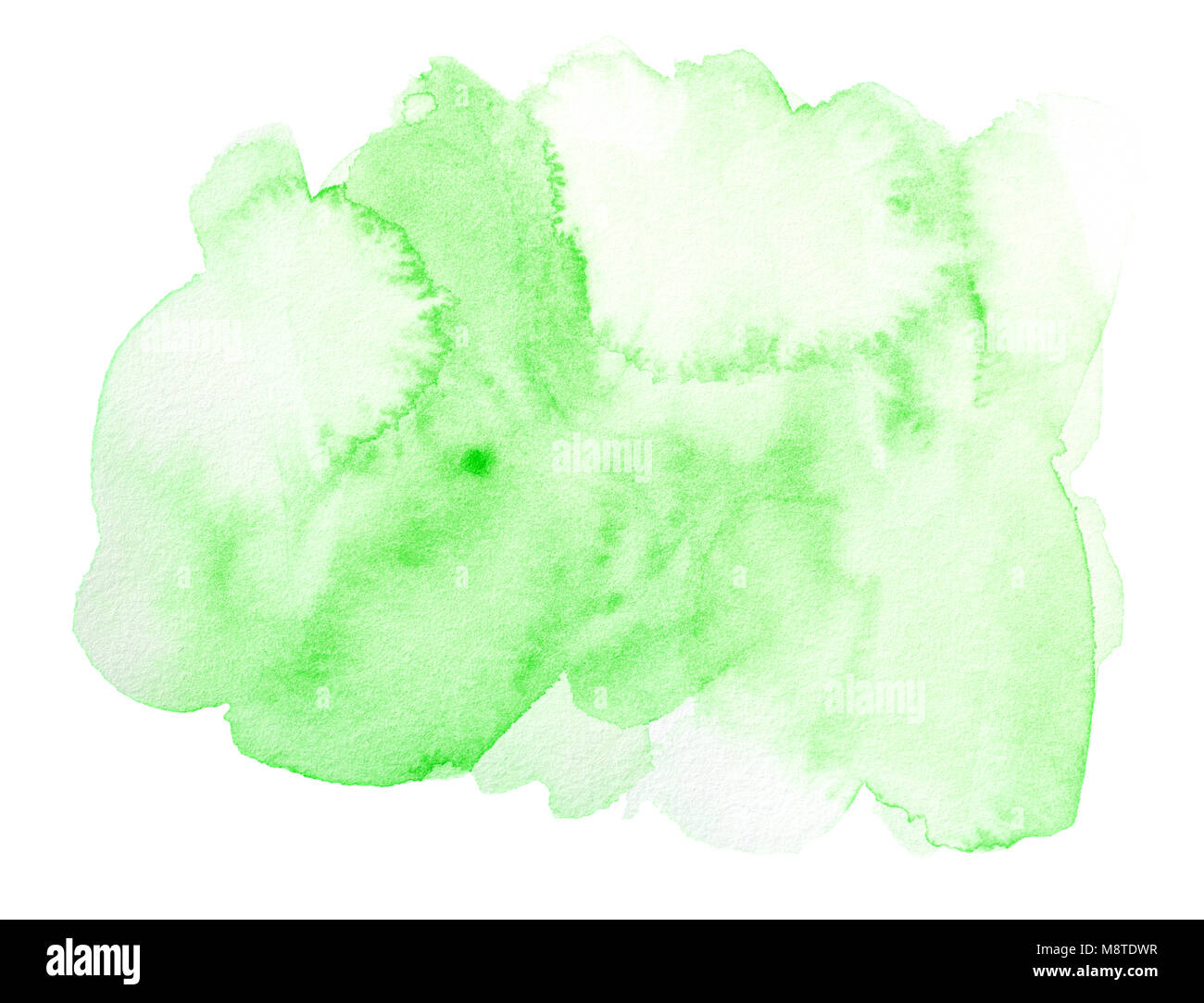 Abstract green watercolor splash isolated on white background Stock ...