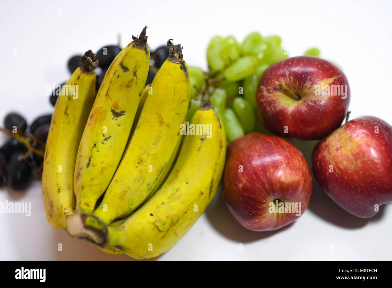 Apple,medicine, stethoscope and injections on a white background ...