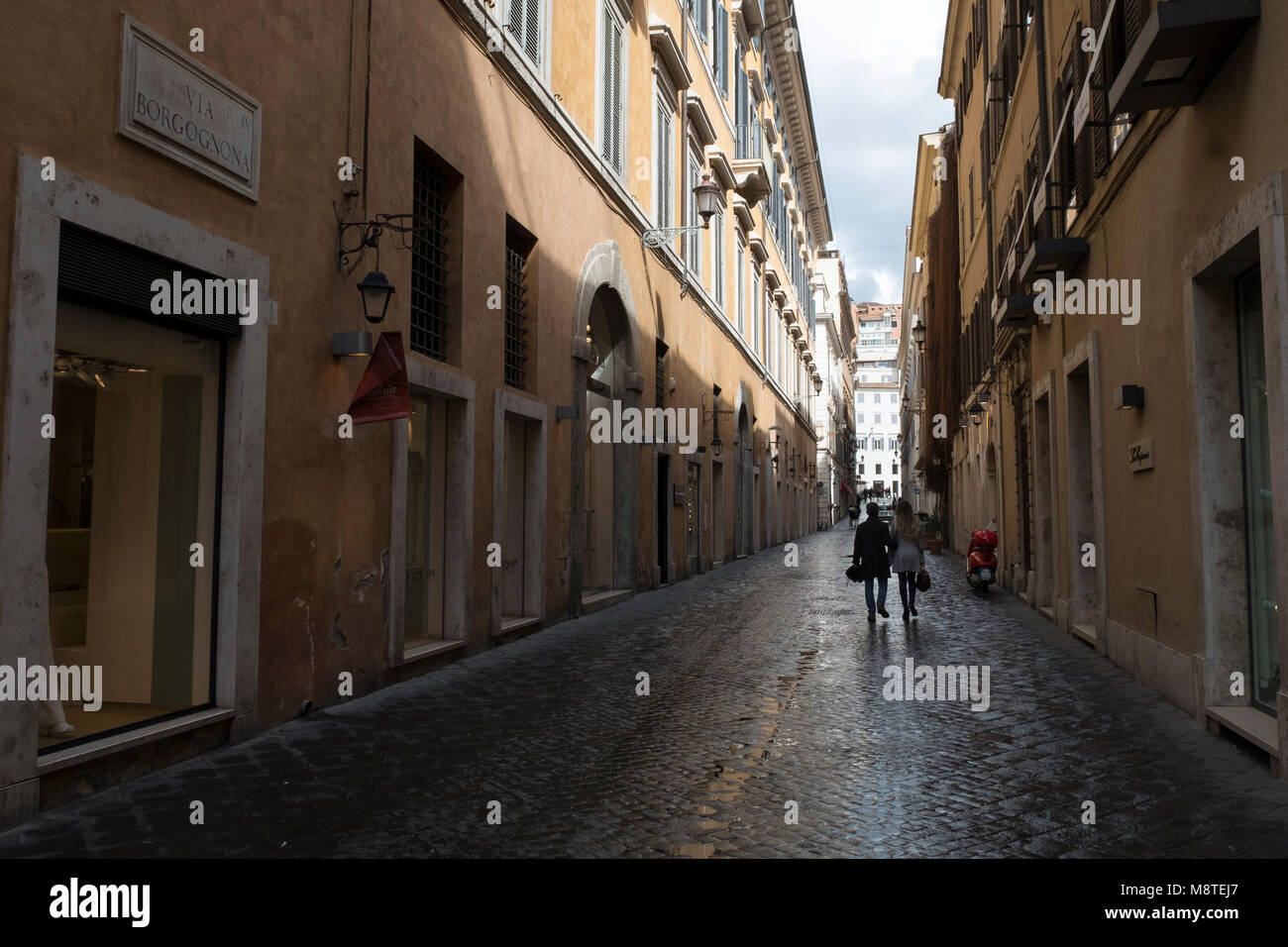 Via Borgognona, Rome, Italy Stock Photo - Alamy