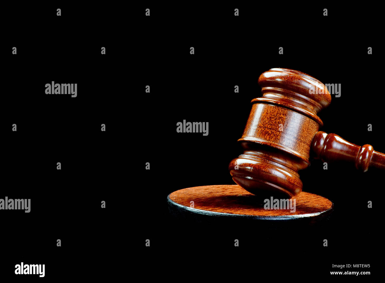 Wooden gavel and justice with room for your type Stock Photo - Alamy