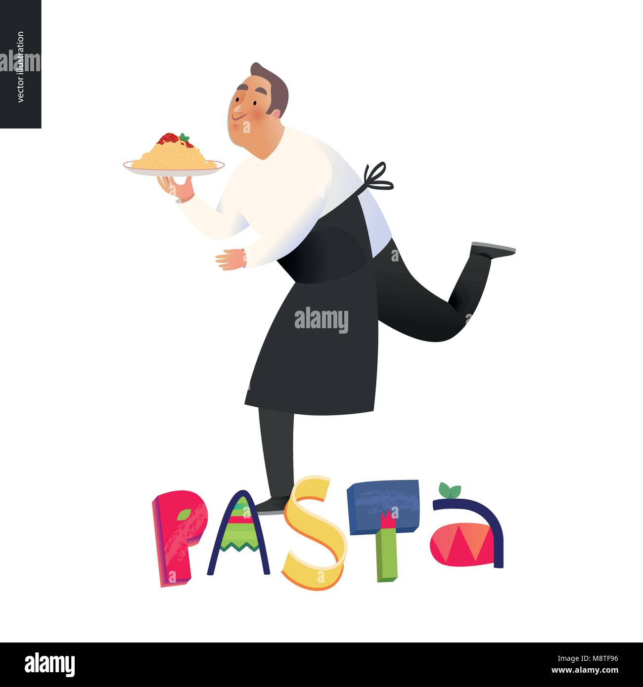 Italian Waiter Cartoon