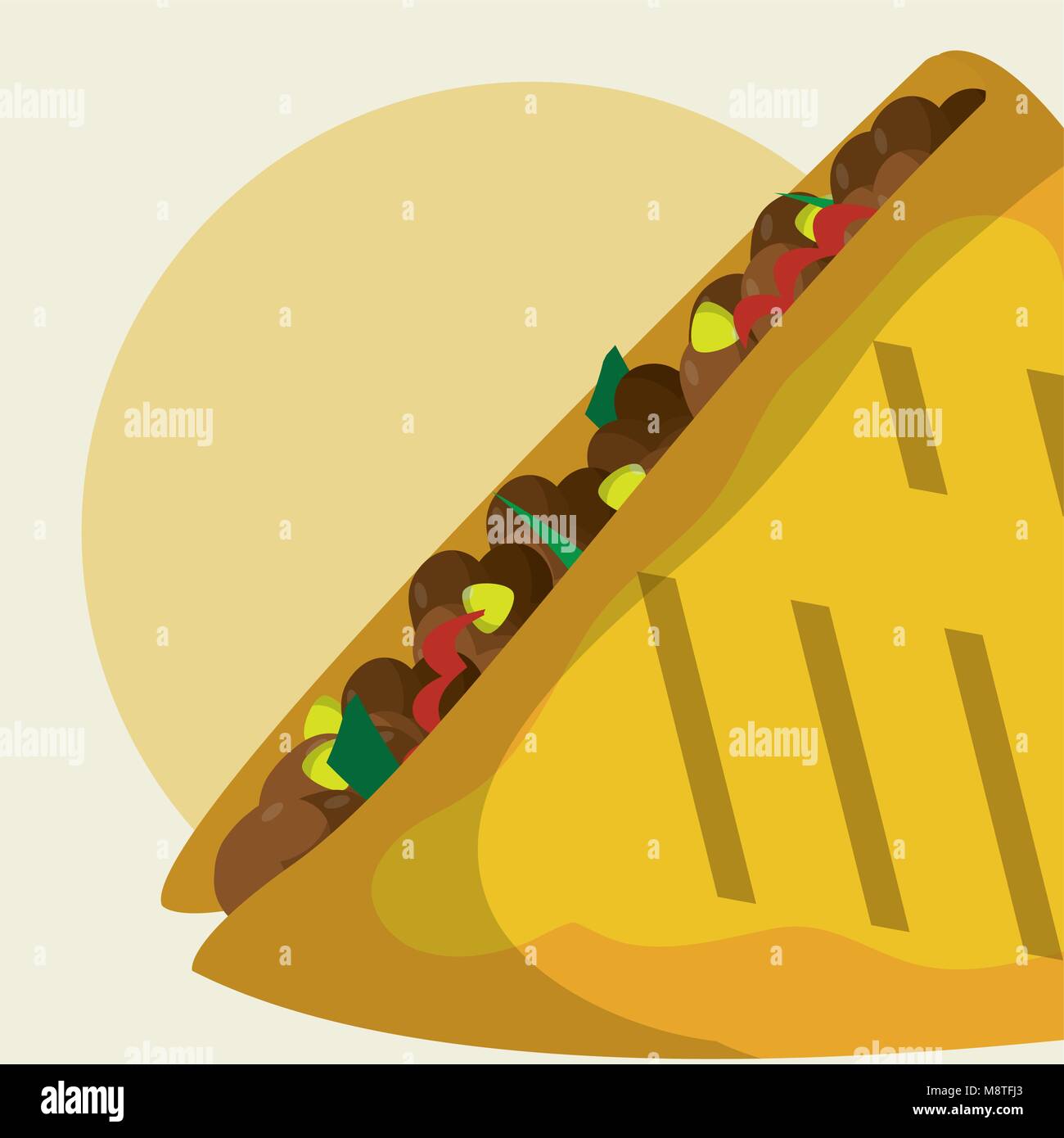 Taco mexican food Stock Vector Image & Art - Alamy
