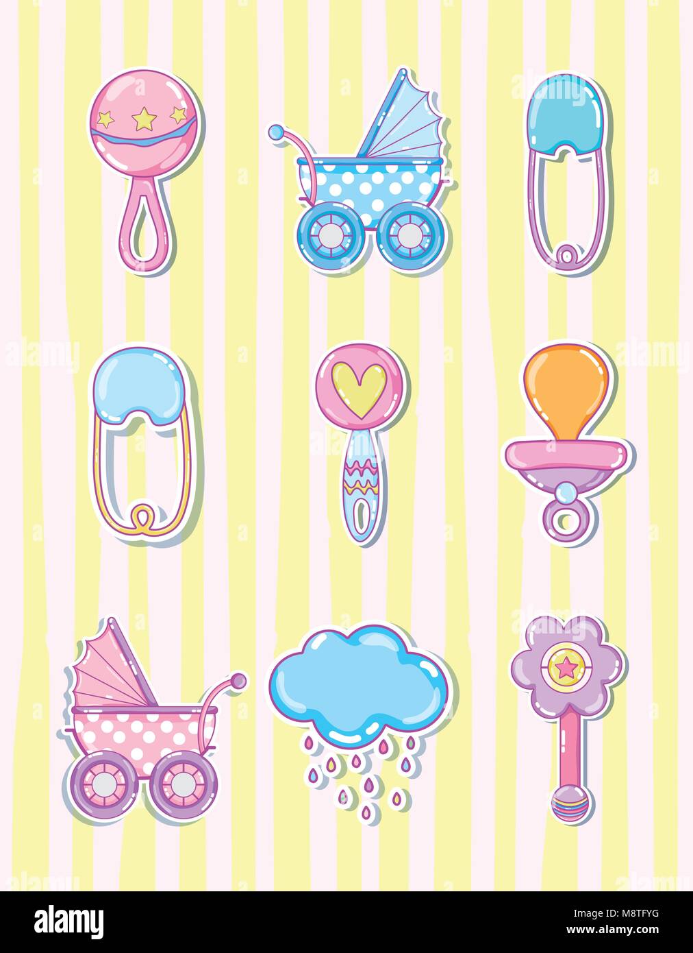 Cute baby cartoons collection Stock Vector Image & Art - Alamy