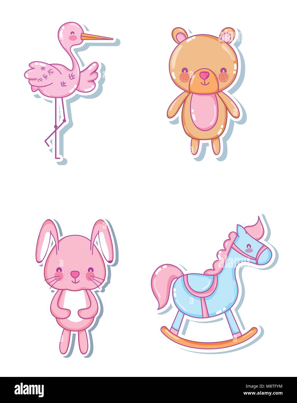 Cute baby cartoons collection Stock Vector Image & Art - Alamy